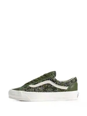 VANS Old Skool 36 Bandana Print Sneakers - Green