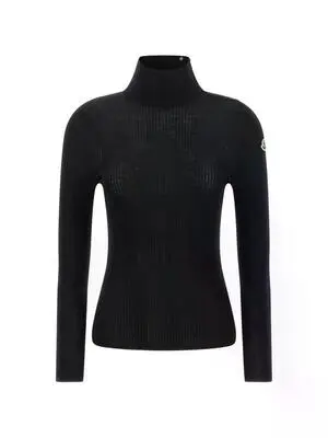 Moncler Ribbed-knit Roll-neck Sweater - Black