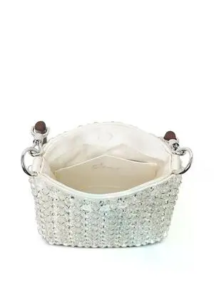 SELF-PORTRAIT Mini Glass-embellished Tote Bag