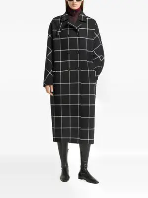 COURREGES Checked Double-breasted Coat