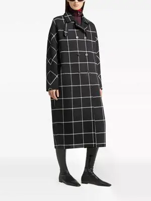 COURREGES Checked Double-breasted Coat