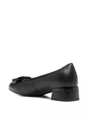 LINDA BAUMANN Bow Detail Block Heel Pumps
