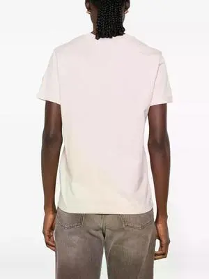 Moncler Embroidered Logo T-shirt - Neutrals