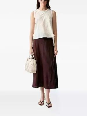 HOSS INTROPIA Raina Crochet-trim Flared Midi Skirt
