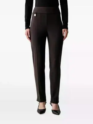 Joseph Ribkoff Logo-plaque Slim-fit Trousers - Brown
