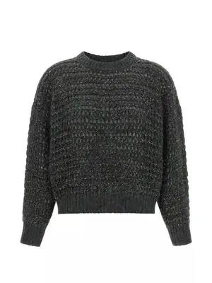 Brunello Cucinelli Open-mesh Sequin Embellished Sweater
