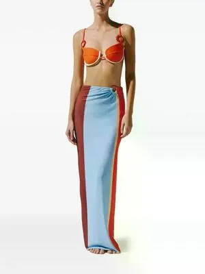 BAOBAB Ruched Maxi Skirt With Ring Hardware