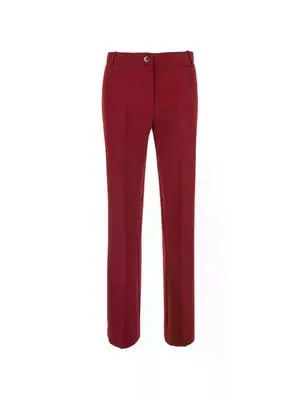 Pinko Protea Pressed-crease Straight-leg Trousers - Red