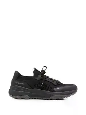 BUGATTI Mesh-panelled Lace-up Sneakers - Black