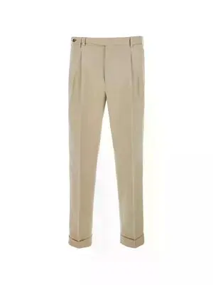 PT TORINO Pleated Turn-up Trousers