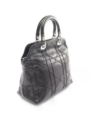 Dior Cannage Granville Shoulder Bag - Black