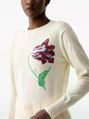 Kenzo Floral Intarsia Knit Sweater