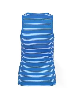 GANNI Striped Ribbed Tank Top - Blue