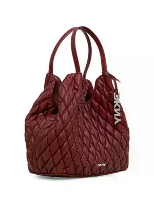 Dkny Paula Quilted Leather Tote Bag - Red