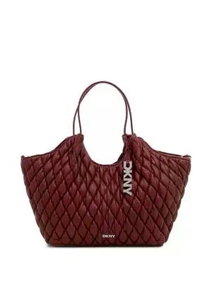 Dkny Paula Quilted Leather Tote Bag - Red