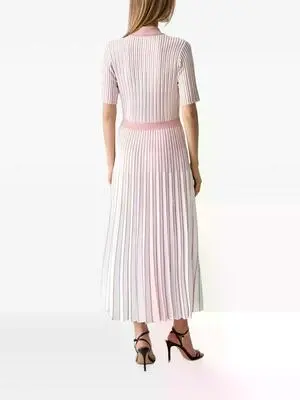 Karl Lagerfeld Striped Pleated Midi Dress