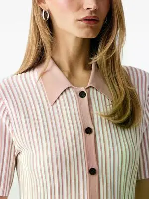 Karl Lagerfeld Striped Pleated Midi Dress
