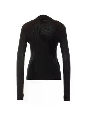 Pinko Ribbed-knit Wool Sweater