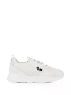 Philipp Plein Runner Sock Triangle-placca Sneakers - White
