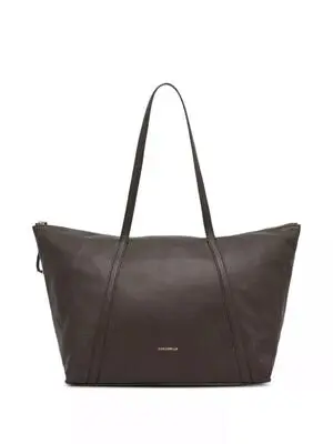 COCCINELLE Nory Grained-leather Tote Bag - Brown