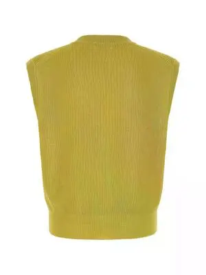 Auralee Ribbed-knit V-neck Vest