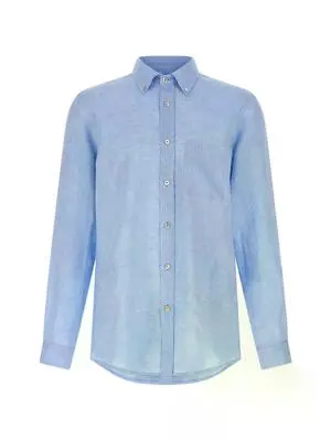 RIVIERA Button-down Linen Shirt - Blue