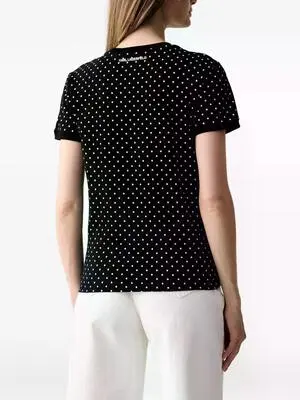 Karl Lagerfeld Polka-dot Logo-patch T-shirt