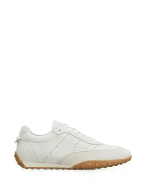 TOD'S Lace-up Panelled Sneakers - White