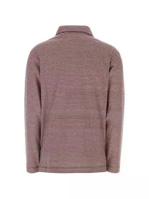 JIL SANDER Striped Long-sleeve Polo Shirt