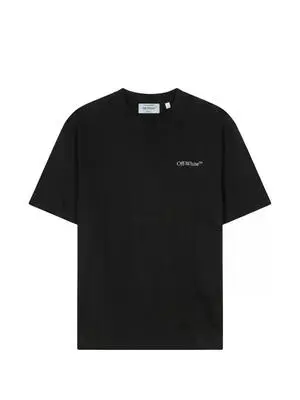 Off-White Logo-embroidered Cotton T-shirt