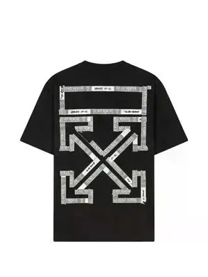 Off-White Logo-embroidered Cotton T-shirt