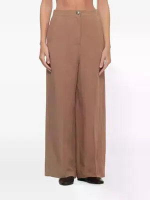 EMME Pressed Pleats Wide-leg Trousers