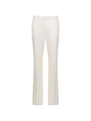 EMME Pressed-crease Tailored Trousers - White