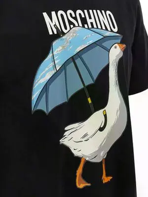 Moschino Goose-print Logo-print T-shirt