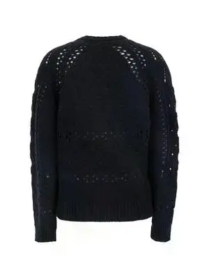MARANT ETOILE Bobble-knit Pointelle-trim Sweater - Black