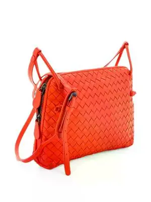 Bottega Veneta Nodini Intrecciato Nappa Small Crossbody Bag - Orange