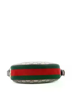 Gucci Ophidia Half Moon Mini Hobo Bag In Gg Coated Canvas