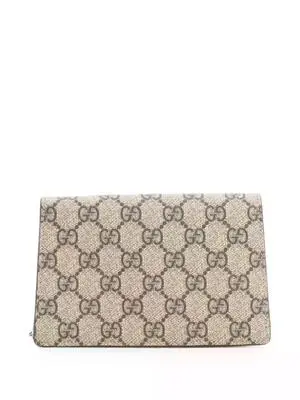 Gucci Dionysus Bag Gg Coated Canvas Super Mini Crossbody Bag - Brown
