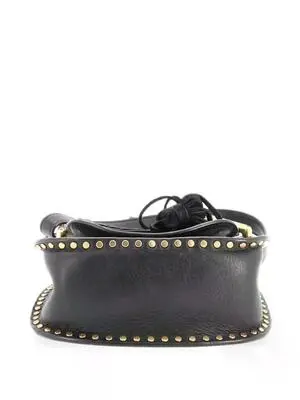 Chloé Hudson Whipstitch Leather Mini Crossbody Bag - Black