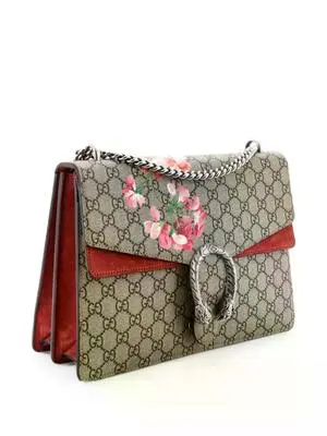Gucci Dionysus Bag Blooms Print Gg Coated Canvas Medium Shoulder Bag - Brown