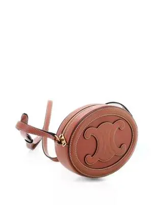 Celine Triomphe Oval Leather Mini Crossbody Bag