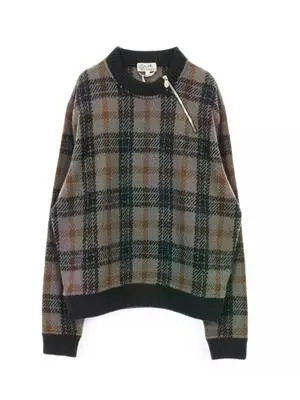 Hermès Check Quarter-zip Sweater