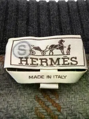 Hermès Check Quarter-zip Sweater