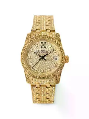 Off-White Discreet Pavé 32mm Watch - Gold