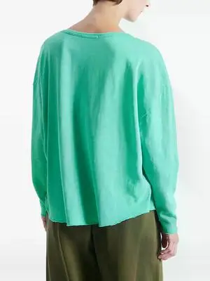 American Vintage Sonoma V-neck Long Sleeve T-shirt - Green