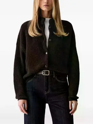 GESTUZ Alphagz Ribbed-knit Cardigan - Brown