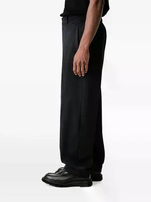 Fred Perry Wide-leg Trousers With Embroidered Rear Logo