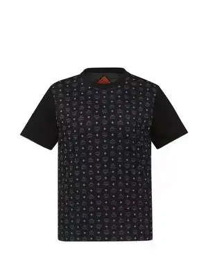 Mcm Monogram-print Panelled T-shirt - Black