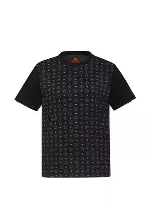 Mcm Monogram Print Panelled T-shirt