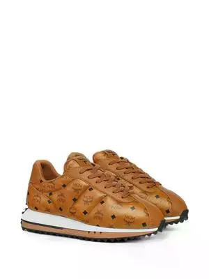 Mcm Visetos Monogram-print Sneakers